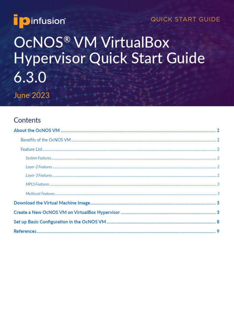 OcNOS VM VirtualBox Hypervisor Quick Start Guide 06 23 | PDF | Virtual Machine | Multiprotocol ...