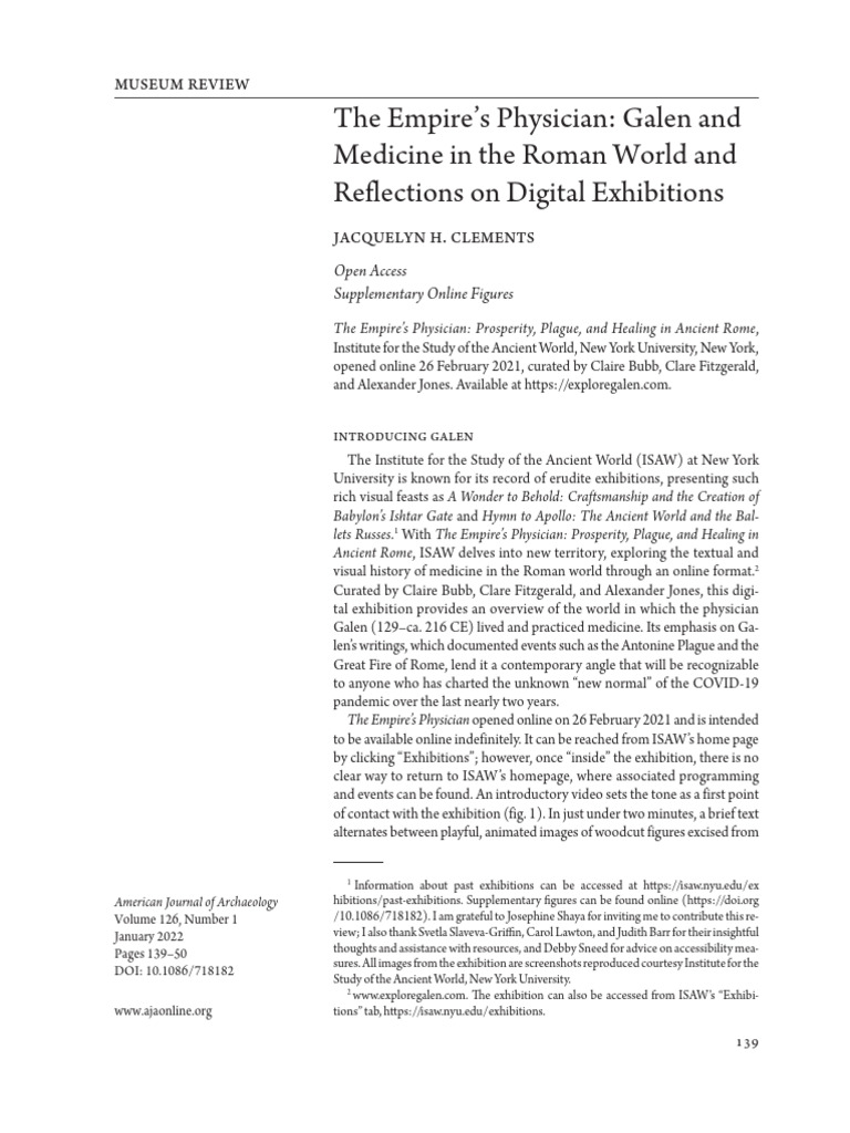 The Empire's Physician: Galen and Medicine in The Roman World and ...