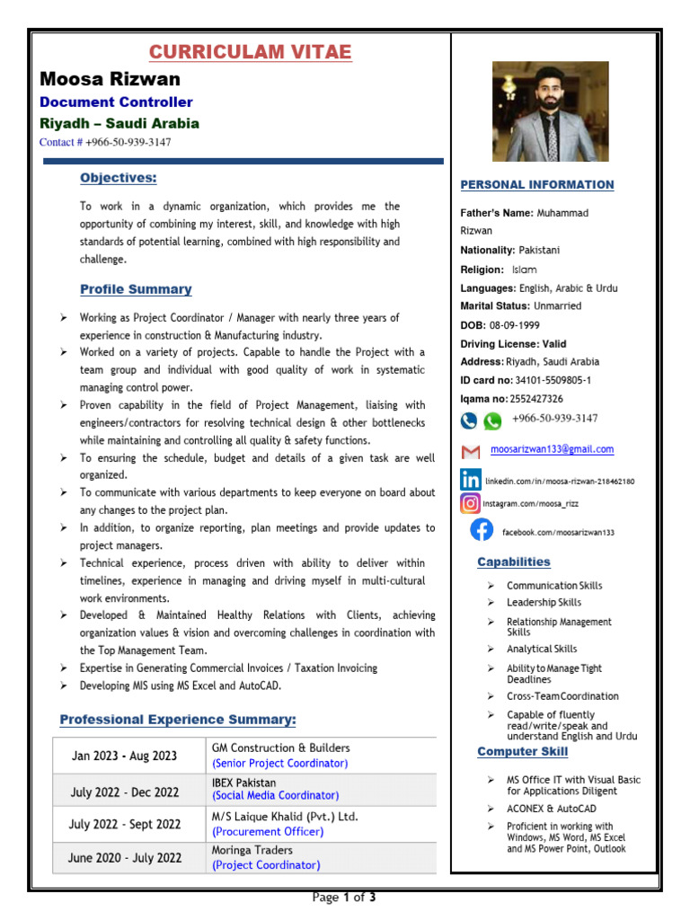 Document Controller | PDF | Procurement | Saudi Arabia