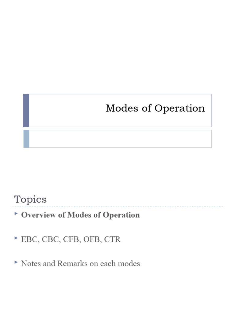 01204427-Modes of Operation | PDF | Cybercrime | Algorithms