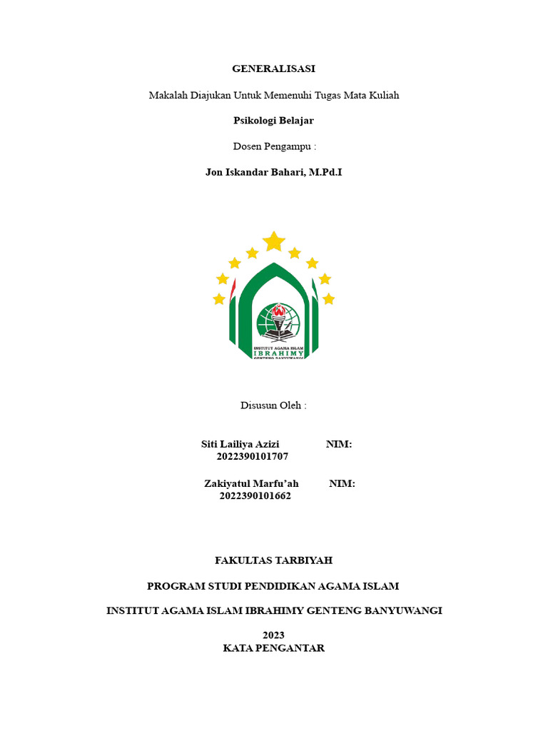 Generalisasi Pai 2e | PDF