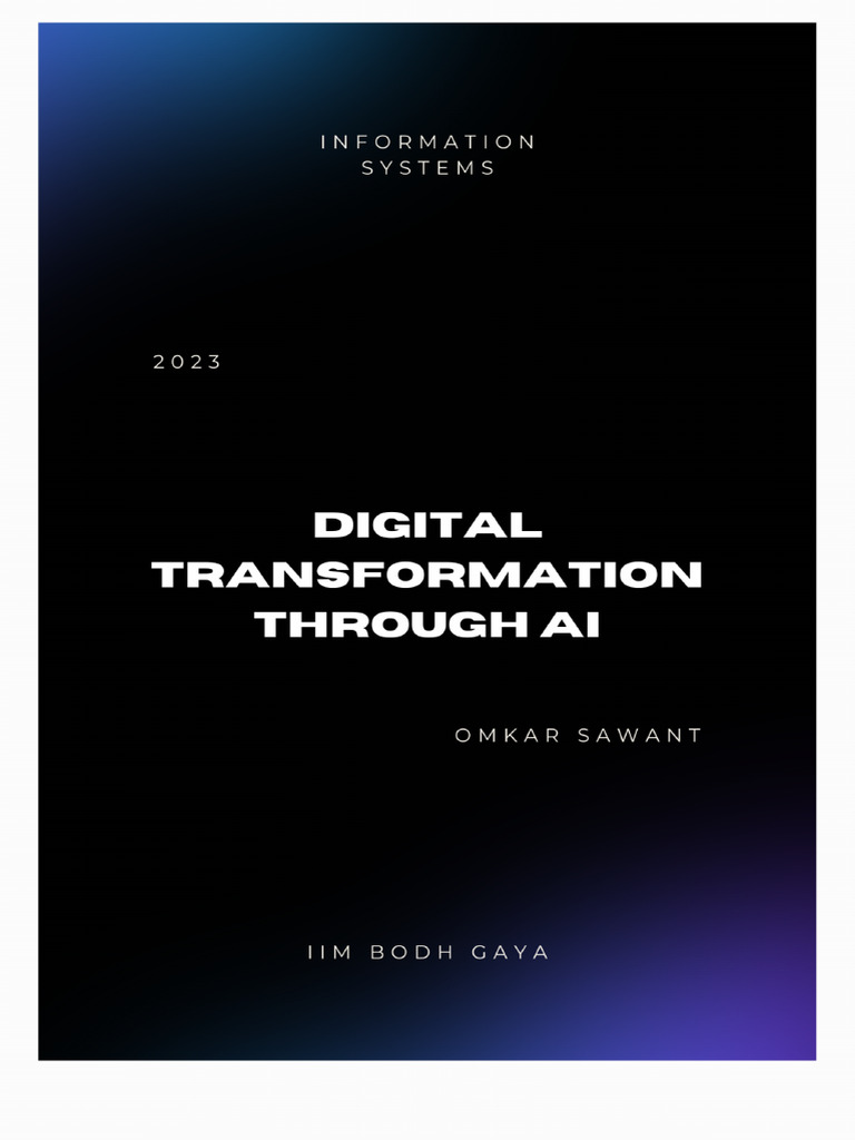 Digital Transformation Through Ai Pdf