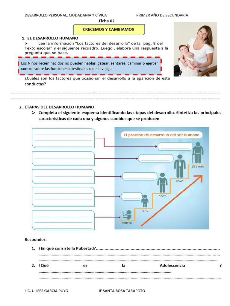 Ficha 02. Crecemos y Cambiamos | PDF | Gonadotropina | Adolescencia