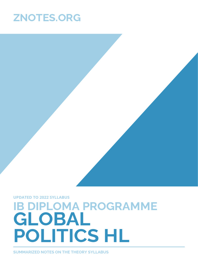 Ib Diploma Programme Global Politics HL Undefined Theory v3 | PDF ...