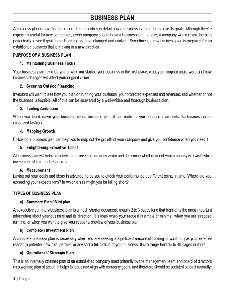Business Plan | Download Free PDF | Business Plan | Marketing