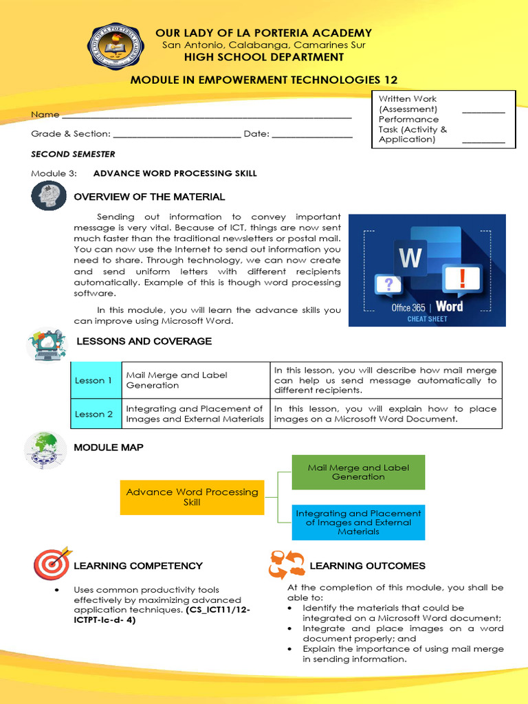 Module 3 in EmTech 12 | PDF | Screenshot | Microsoft Word