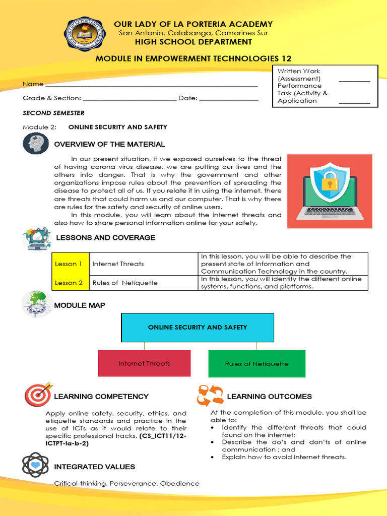 Module 2 in EmTech 12 | PDF | Malware | Computer Virus