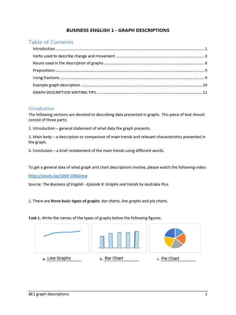 BE1 Handout Graph Descriptions | PDF