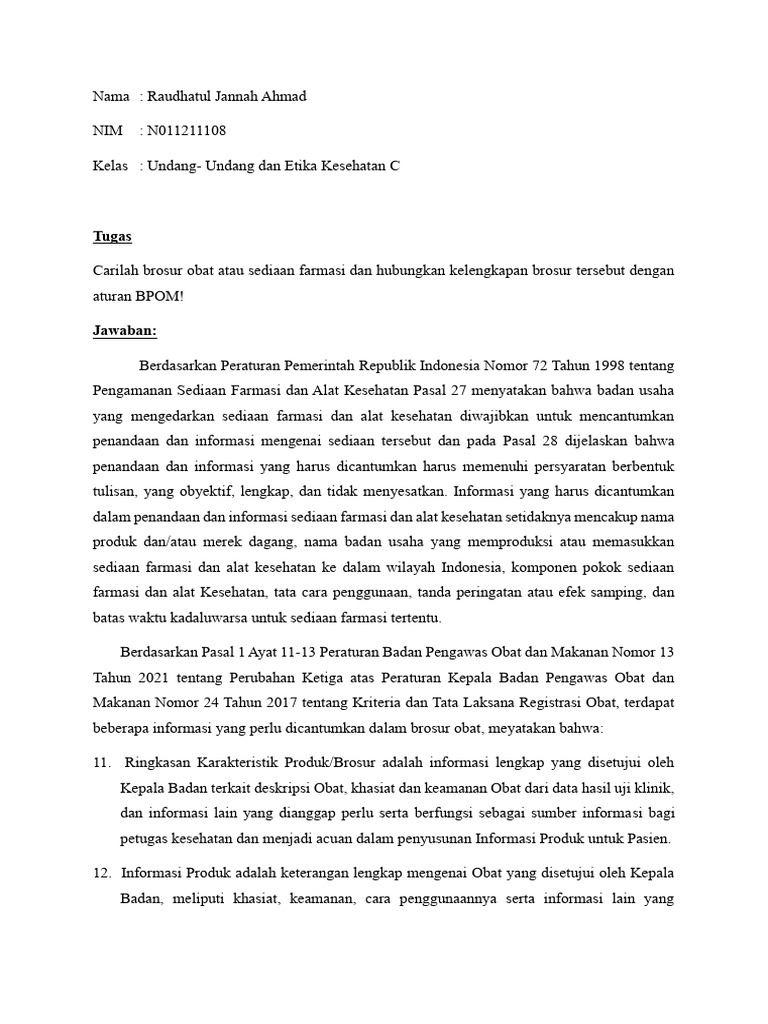 Informasi Lengkap Brosur Obat Tifalsic | PDF | Pengembangan Diri