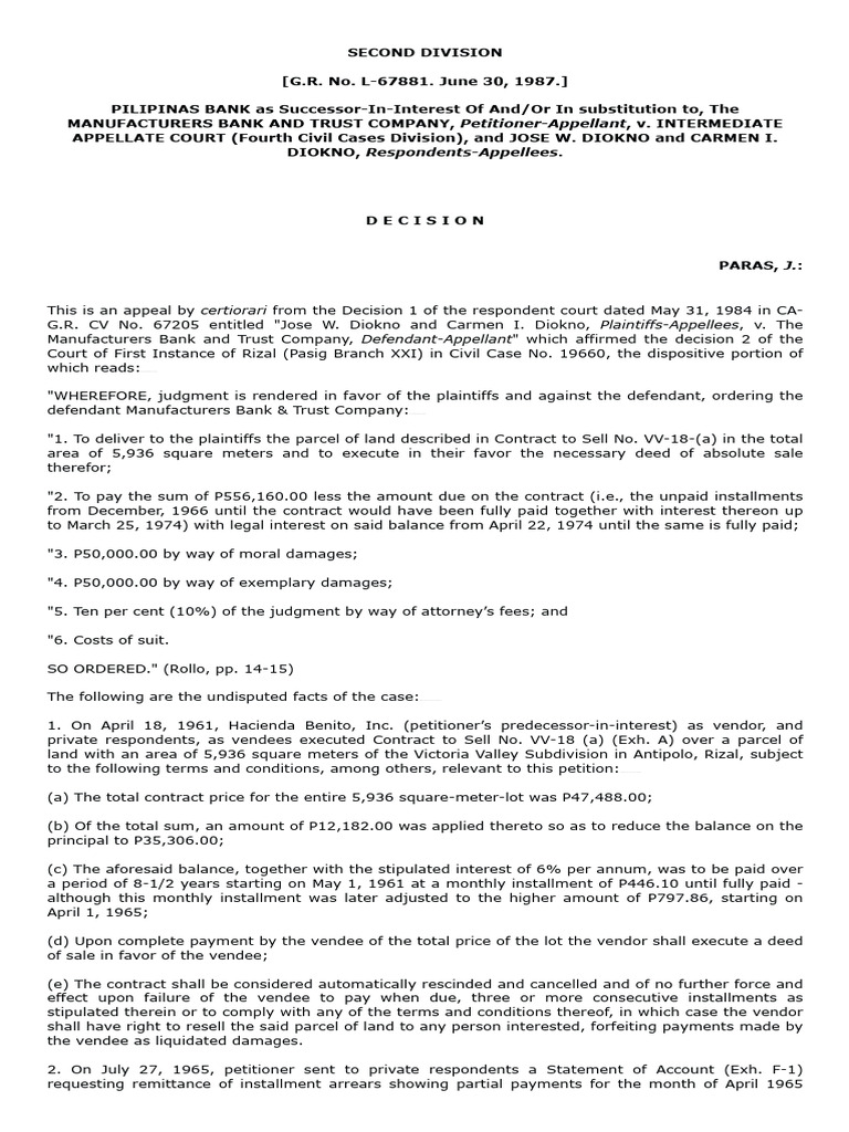 IAC Bartlett: Contract Rescission Case | PDF | Lawsuit | Practice Of Law