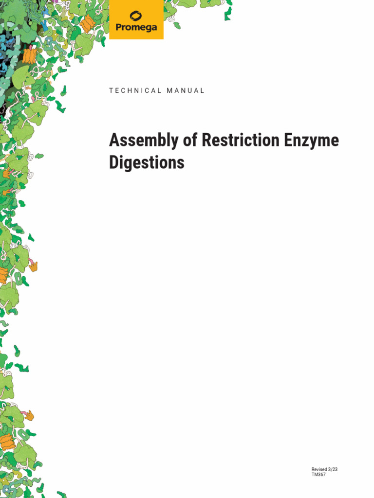 Assembly of Restriction Enzyme Reactions TM367 | PDF | Restriction ...