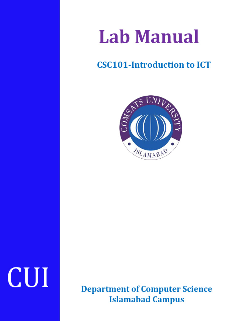 Csc101 Ict Lab Manual Sp22 V3 1 Pdf Computer File Window Computing