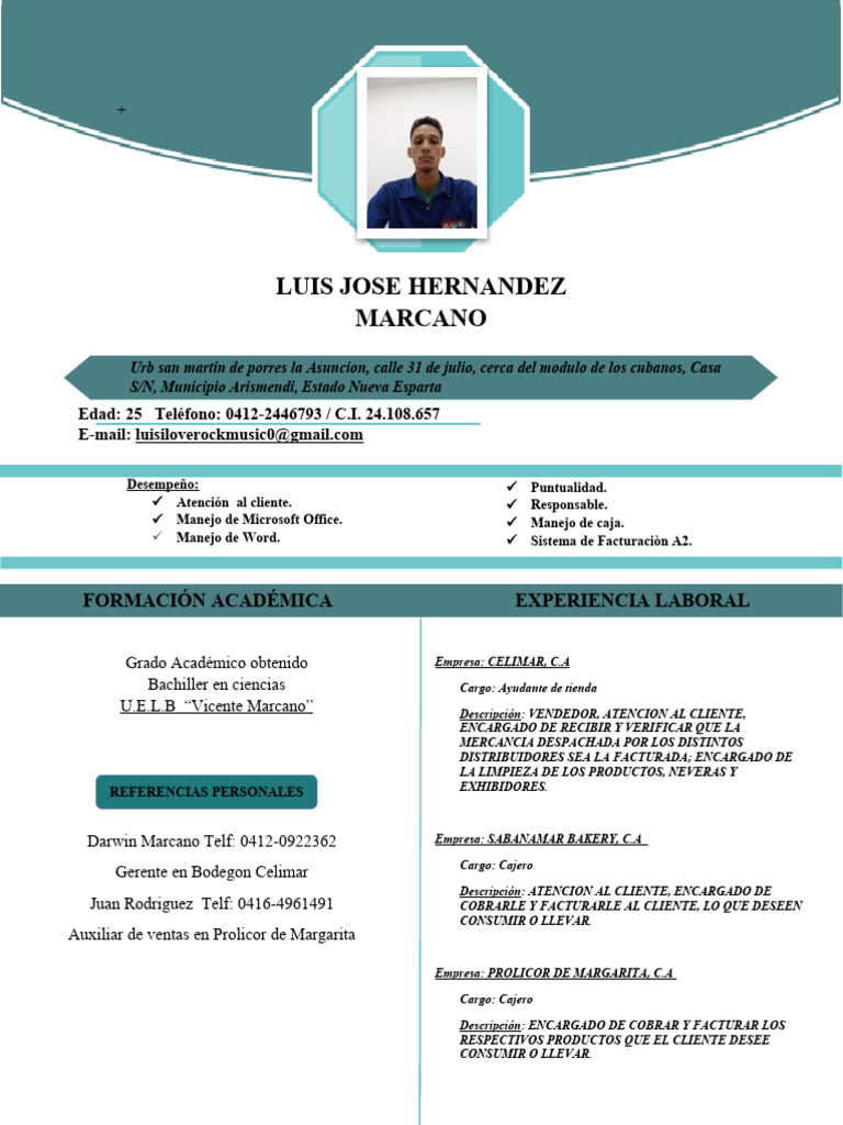 Curriculo de Luis Hernandez | PDF | Economias | Microsoft