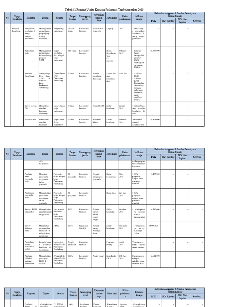 Contoh RUK TAHUNAN | PDF