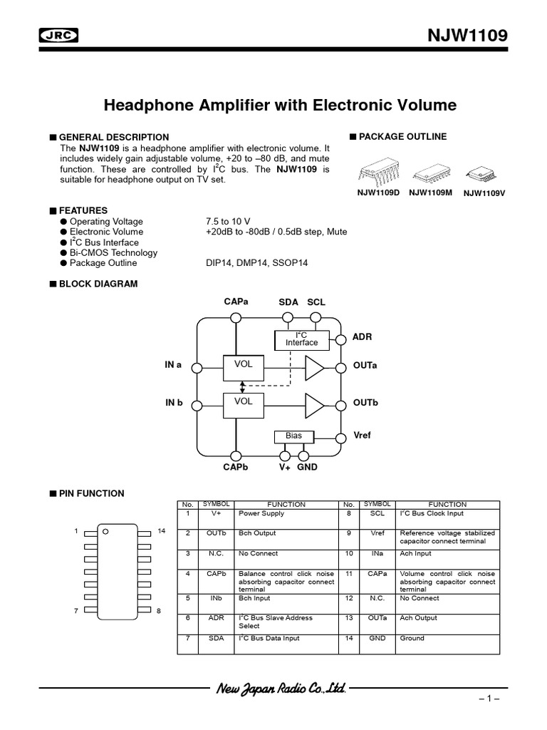 Datasheet | PDF | Amplifier | Electromagnetism
