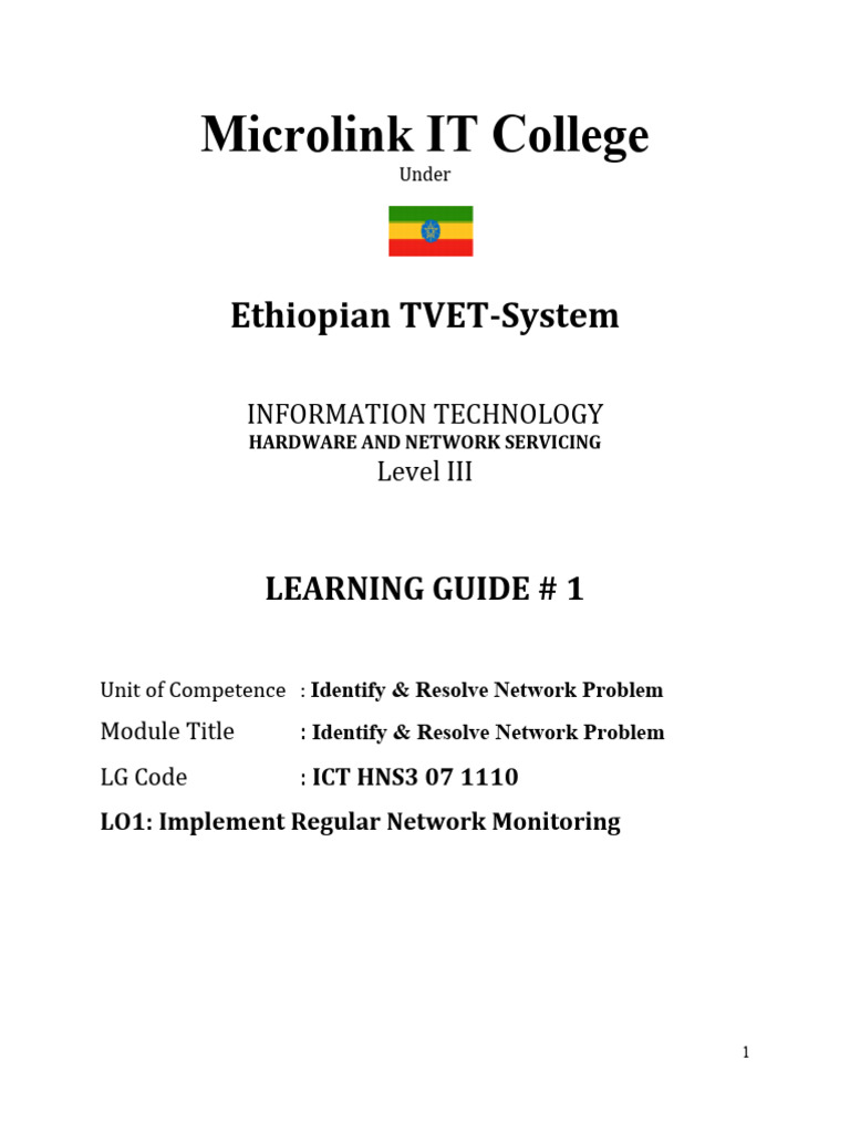 Identify and Resolve Network Problem LO1 | PDF | Computer Network | Ip Address