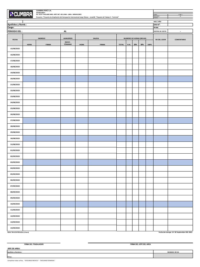 Formato Cumbra - Agosto | PDF