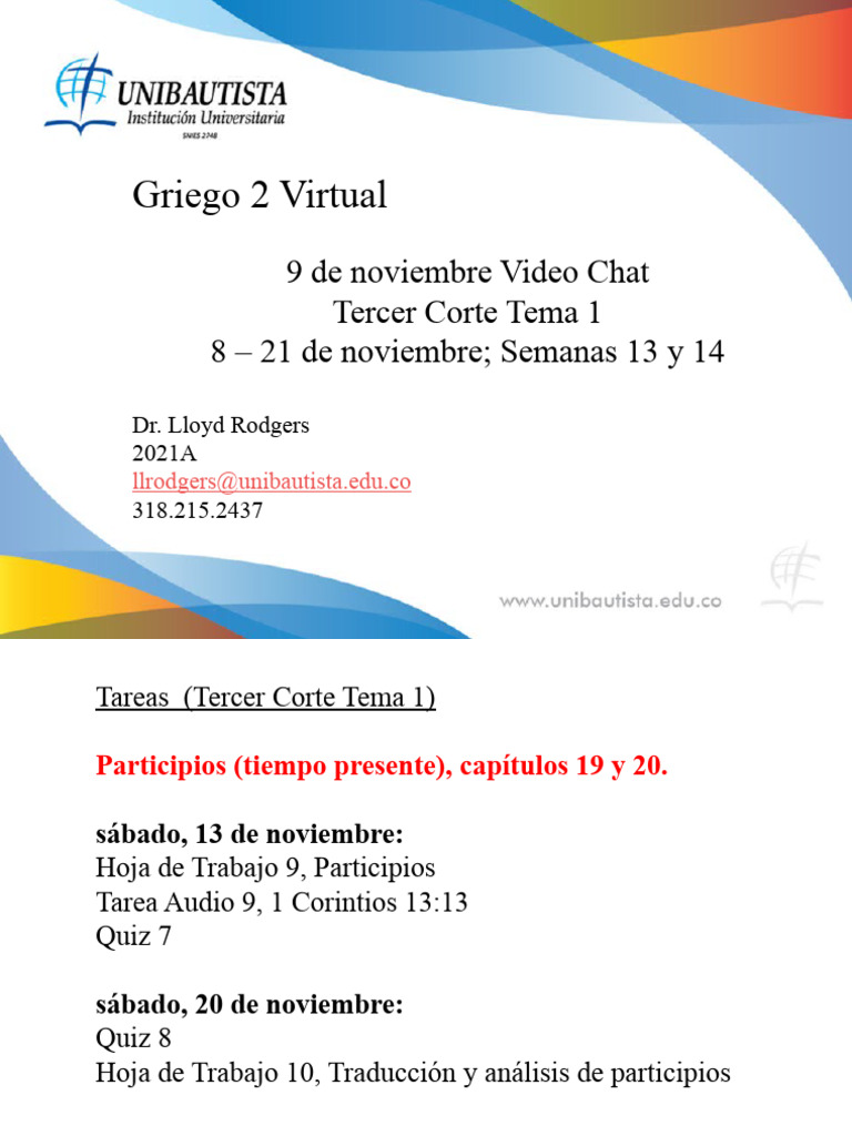 9 de Noviembre 2021 GR 2 V Video Chat | PDF | Verbo | Adverbio