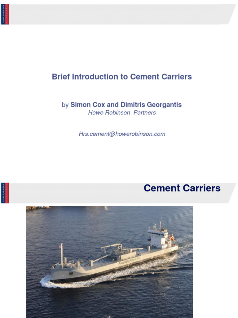 Overview of Cement Carrier Vessels | PDF | Watercraft | Ships