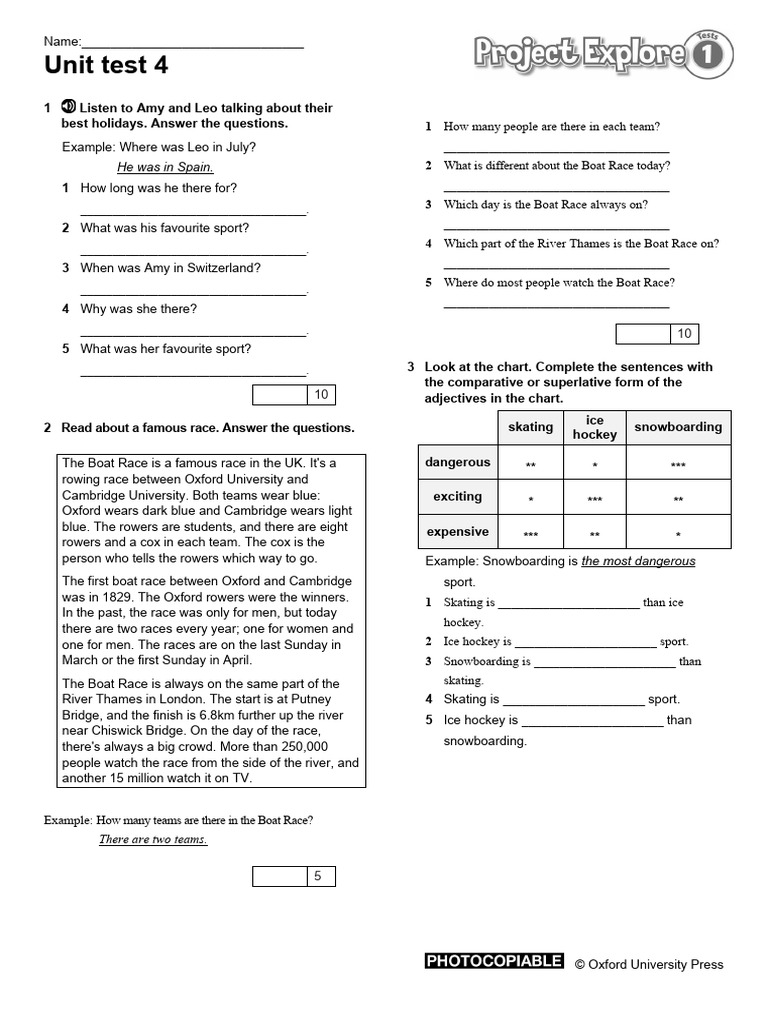 PrEx 1 Unit 4 Test | PDF | Rowing (Sport)