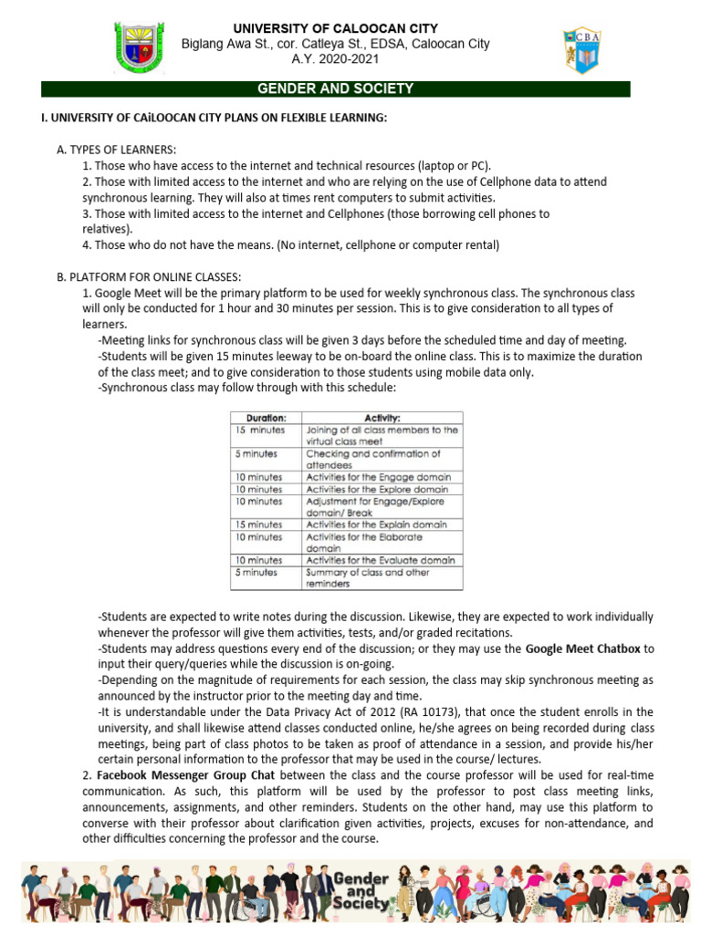 CBA Gender and Society Course Guide and Syllabus | PDF | Sexual Orientation | Gender