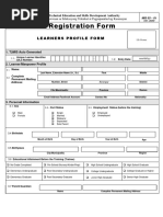 New TESDA Registration Form (MIS 03-01 V 2021) | PDF | Disability