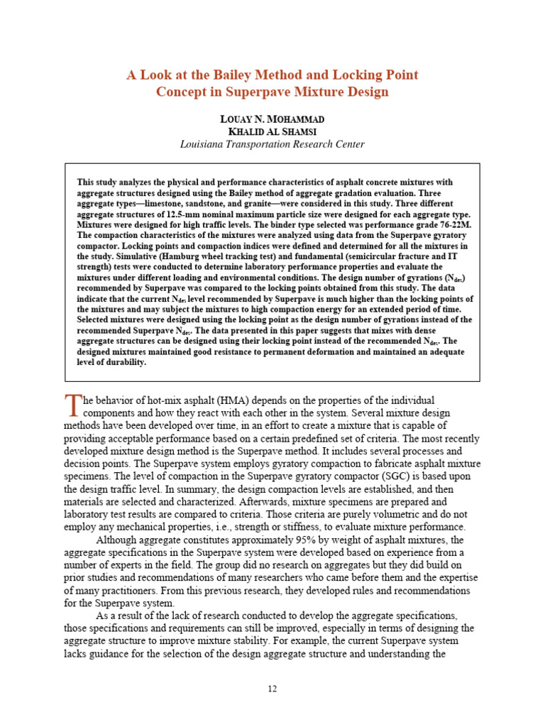 A Look at the Bailey Method and Locking | PDF | Concrete | Materials
