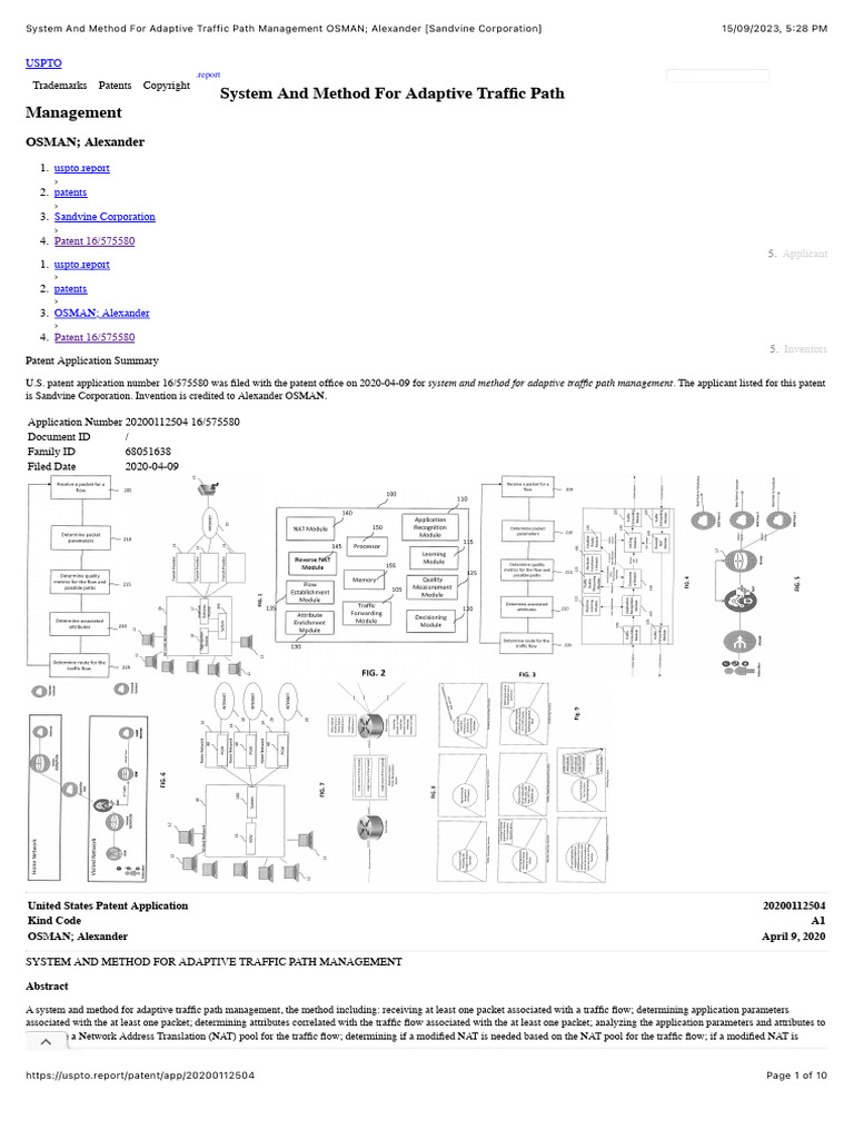 System and Method For Adaptive Traffic Path Management | PDF | Computer ...
