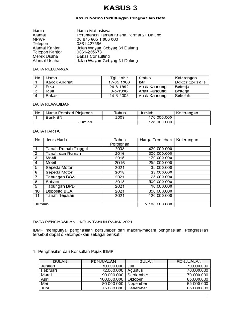 Studi Kasus 3 Wpop 1770 Norma | PDF