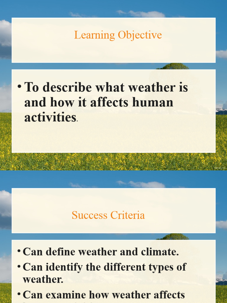 Understanding Weather and Its Impact | PDF | Weather | Rain