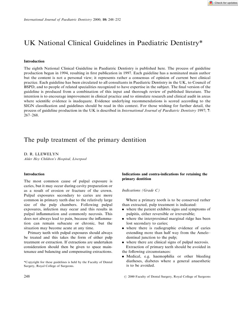 Int J Paed Dentistry - 2001 | PDF | Human Tooth | Health Care