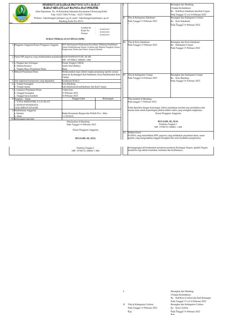 Blanko Visum Fix Gilang - 1 | PDF