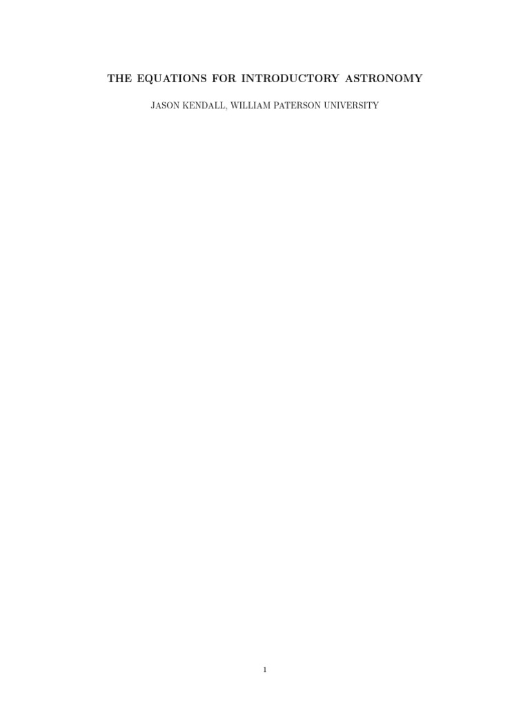 Intro To Astronomy Equations | PDF | Sphere | Angle
