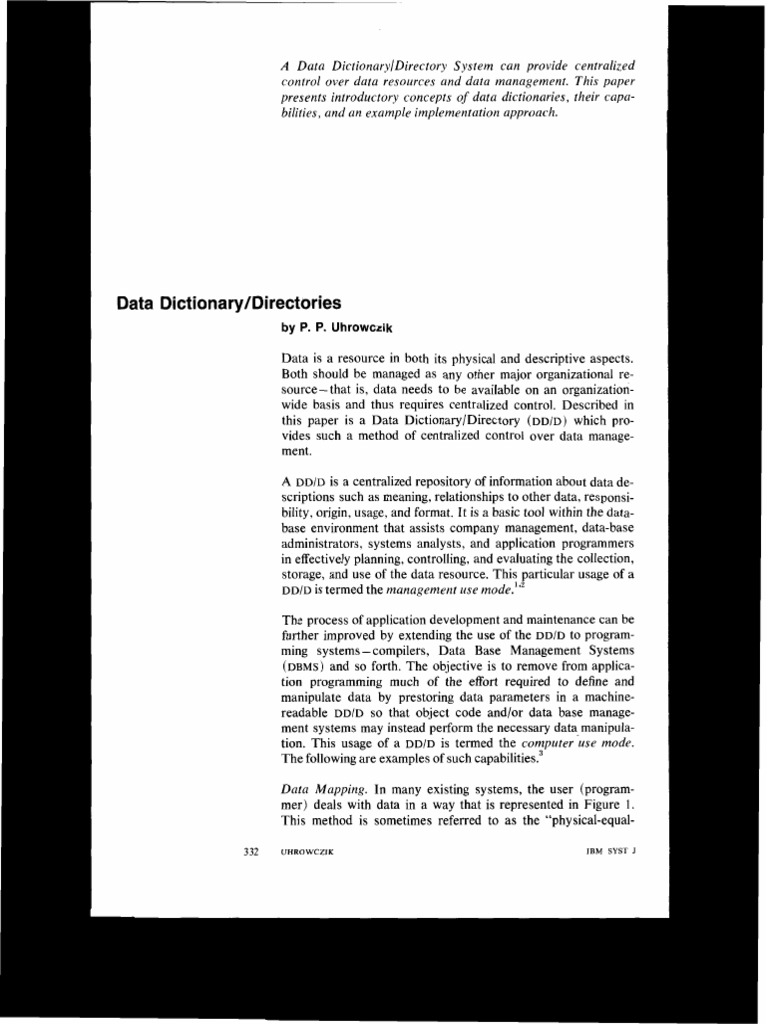 Data Dictionary Paper | PDF | Databases | Programming