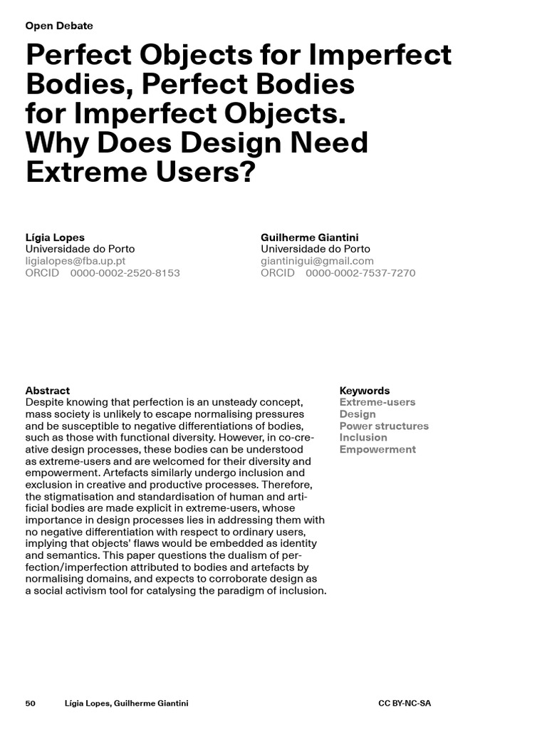 Perfect Objects For Imperfect - PDF | PDF | Social Stigma | Design