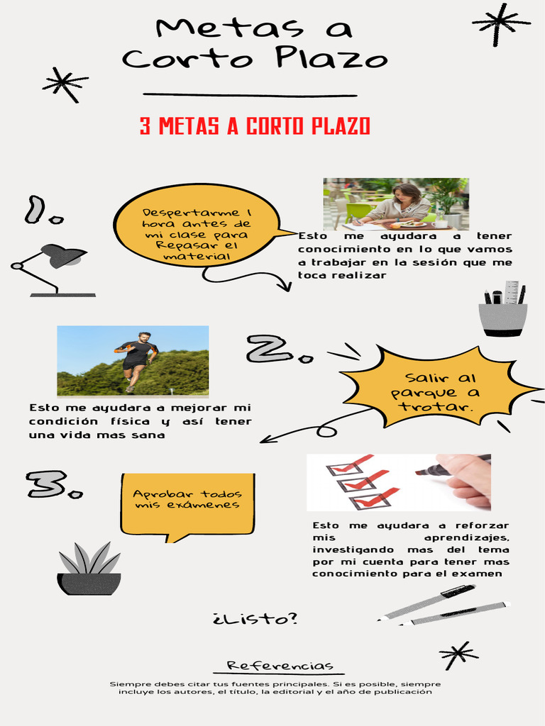 Ejemplos de Metas a Corto Plazo | PDF