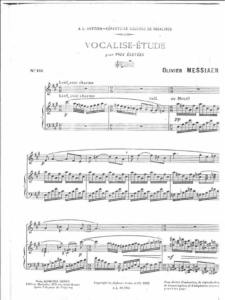 Vocalise Etude | PDF