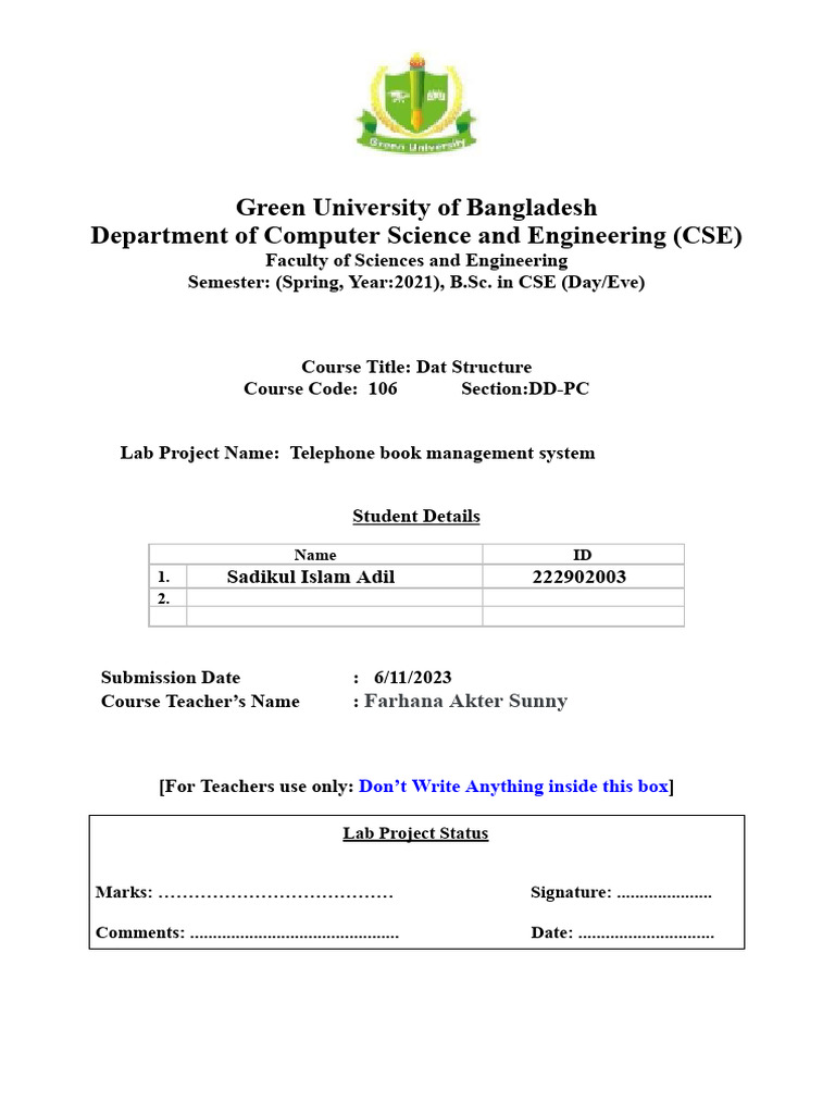 Lab Project Report Template - CSE | PDF | Graphical User Interfaces | Information Technology