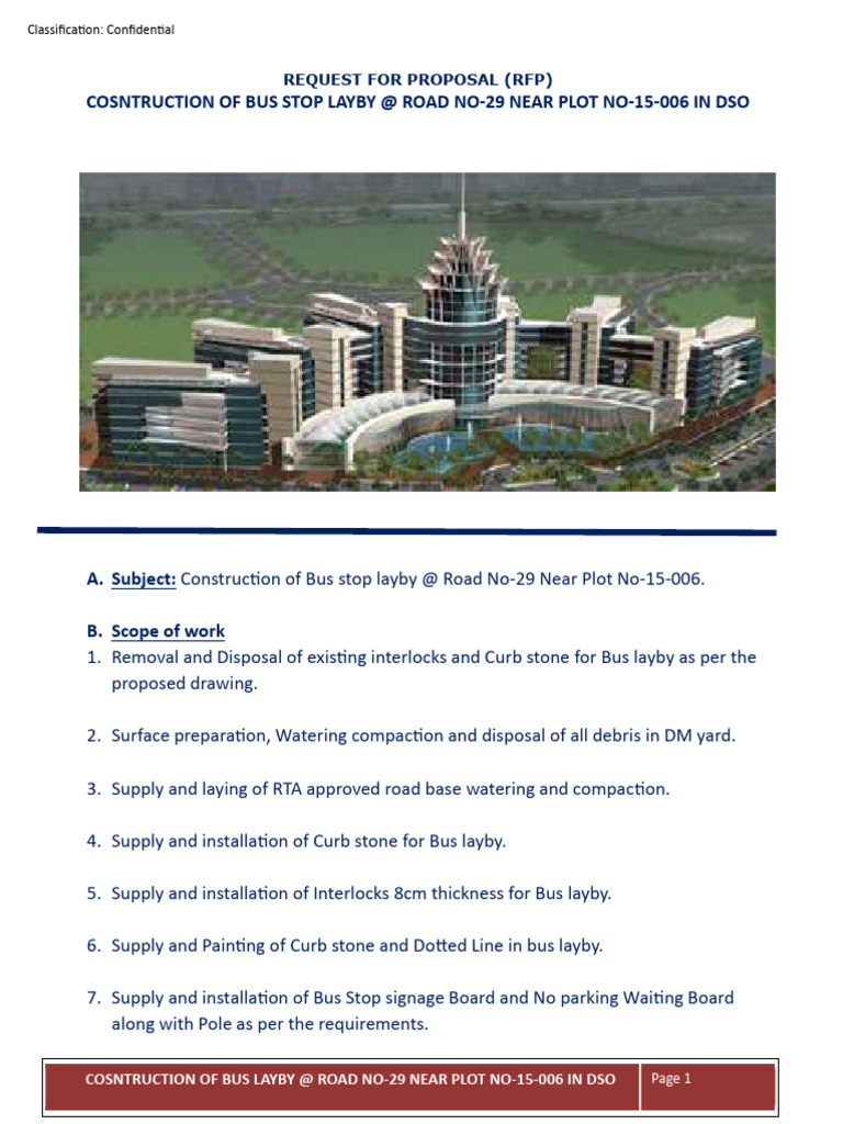 Sow - Bus Layby in Road No-29 Near Plot No-15-006 at Dso | PDF ...