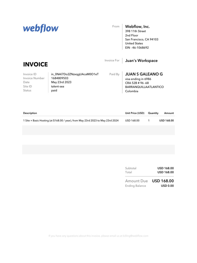 Factura Hosting | PDF