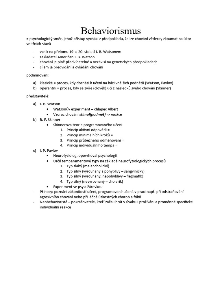 Behaviorismus | PDF
