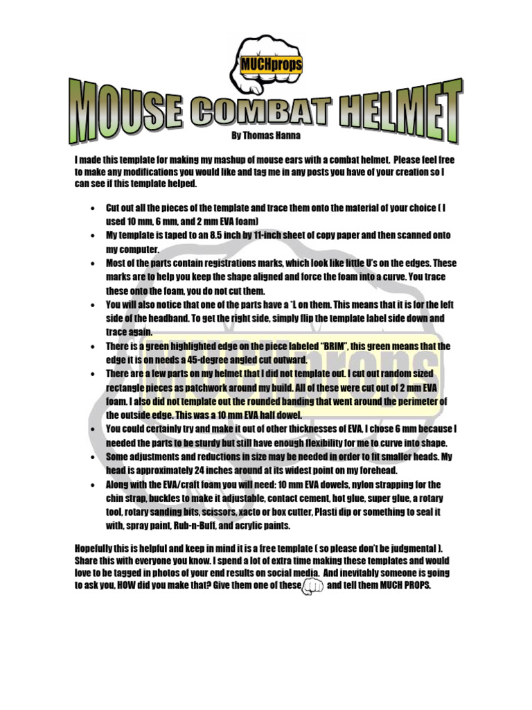 Mouse Combat Helmet | PDF