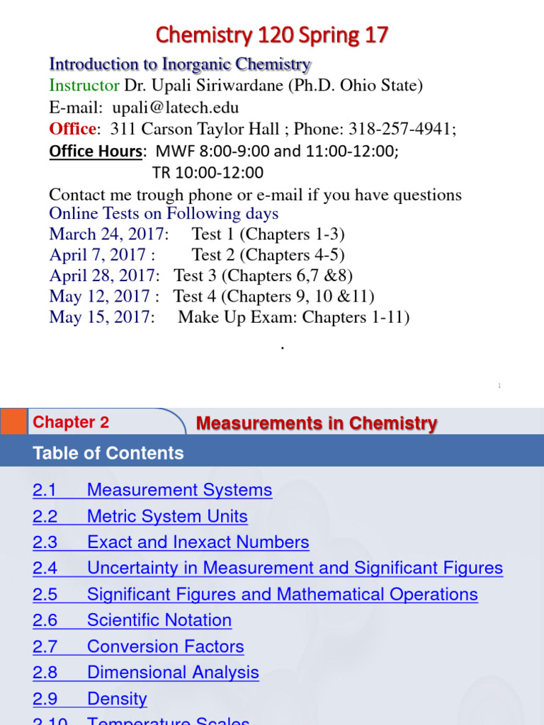 Chapter 2 Measurements in Chemistry | PDF | Significant Figures ...