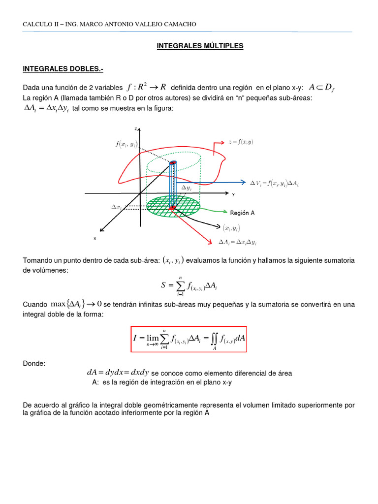 Integrales Multiples | PDF | Integral | Geometría