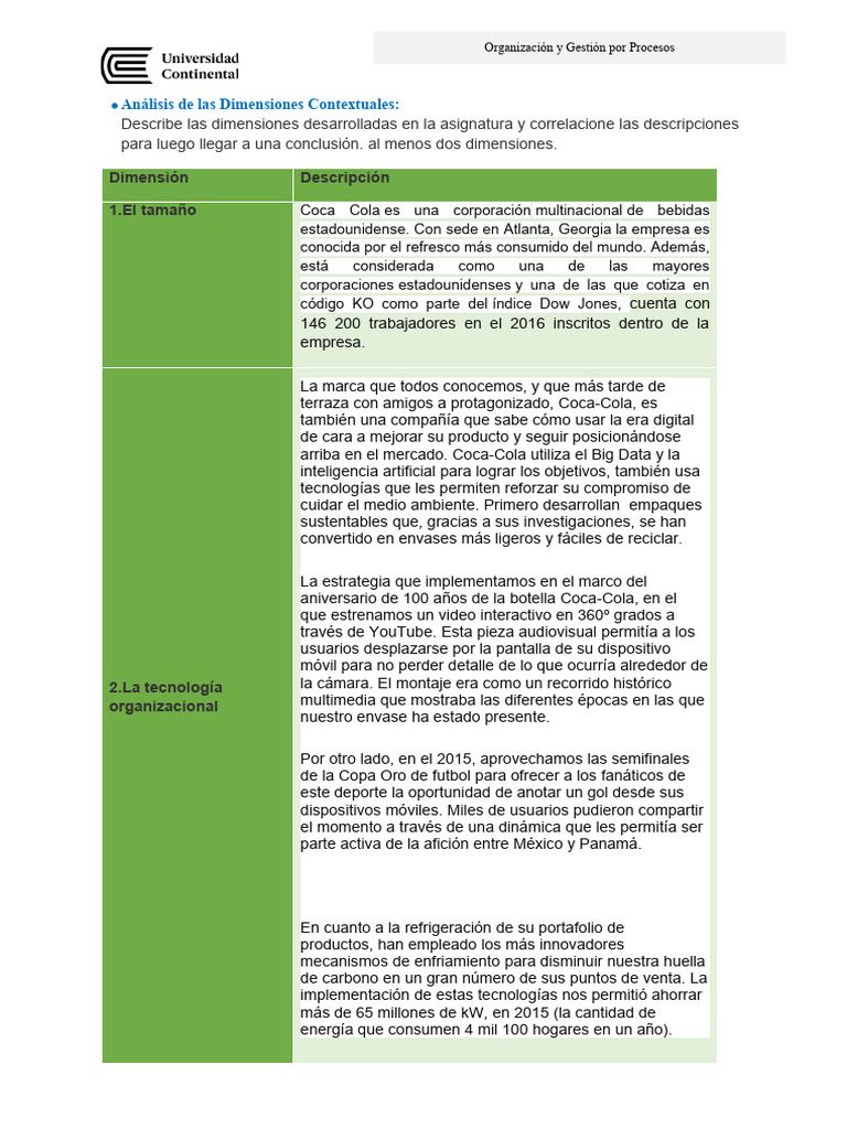 Análisis de Las Dimensiones Contextuales | PDF | Coca Cola | Agua