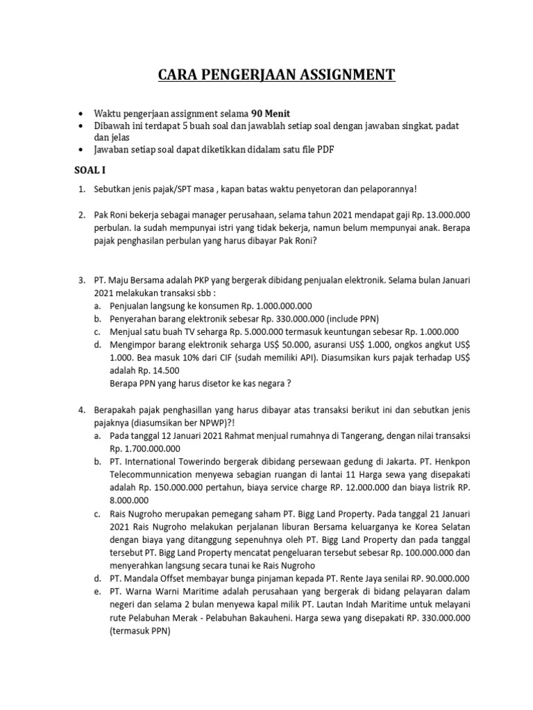 Accounting & Tax Assignment (Send Candidates 90 Minutes) | PDF