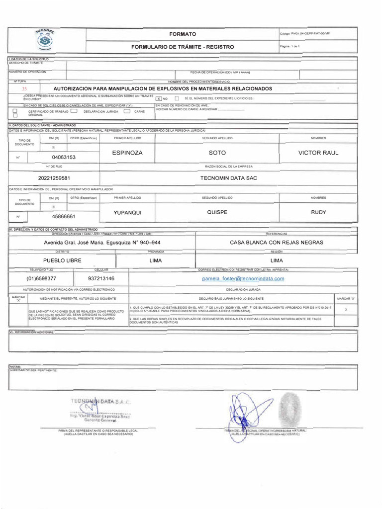 MODELO DE FUT SUCAMEC | PDF
