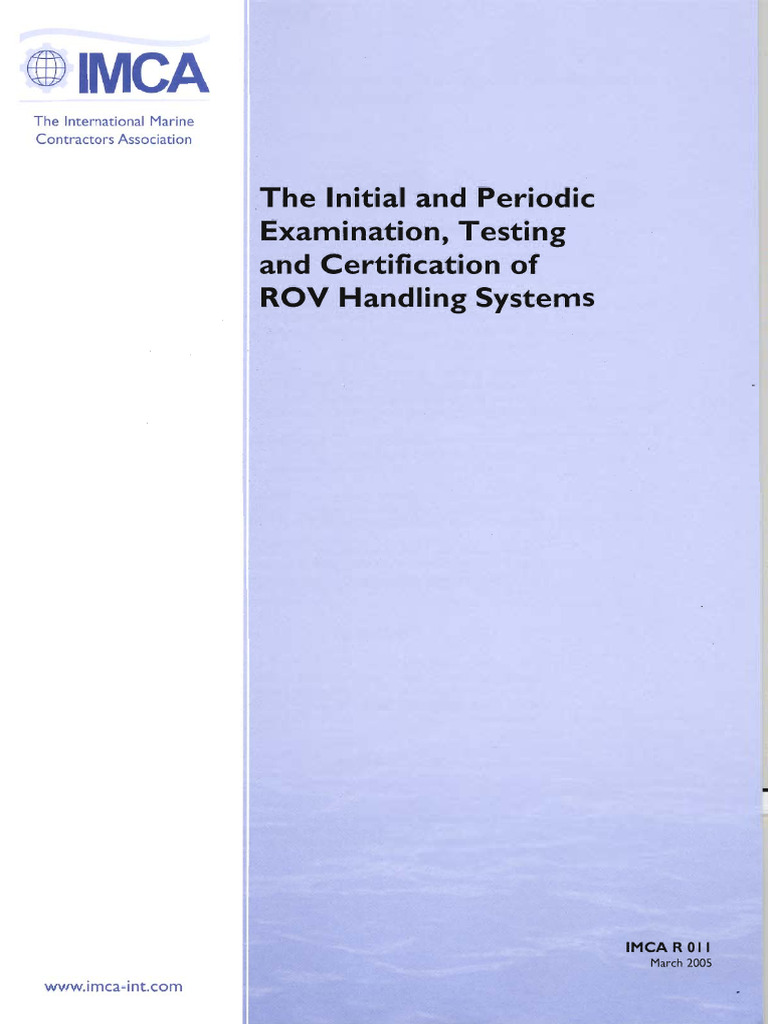 IMCA R 011 - March 2005 | PDF