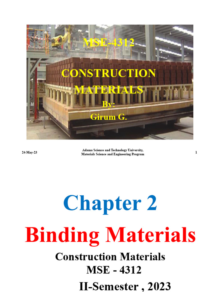 Binding Materials (For Material Science and Engineering) | Download ...