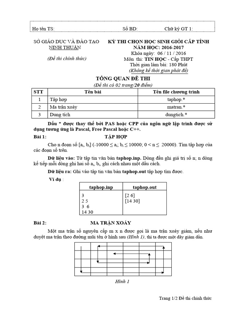 Tin THPT (C3) 2016 - 2017 - CT | PDF
